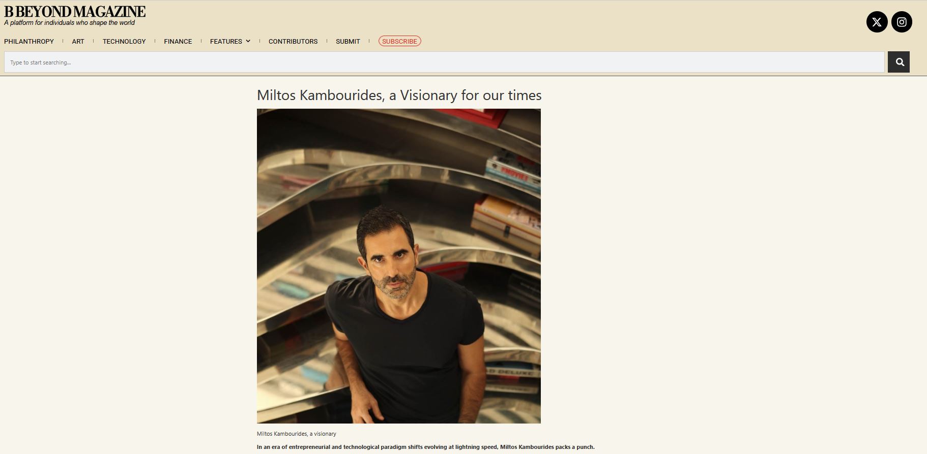 Miltos Kambourides, a Visionary for our times | Miltos Kambourides